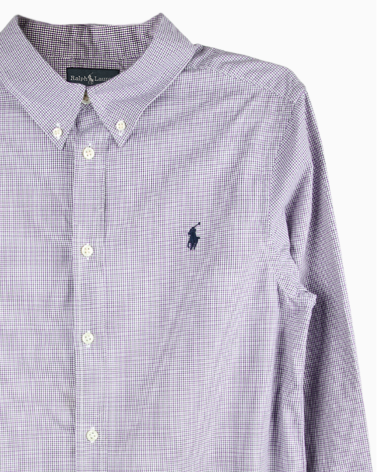 Camisa Infantil Ralph Lauren Original Xadrez Roxa