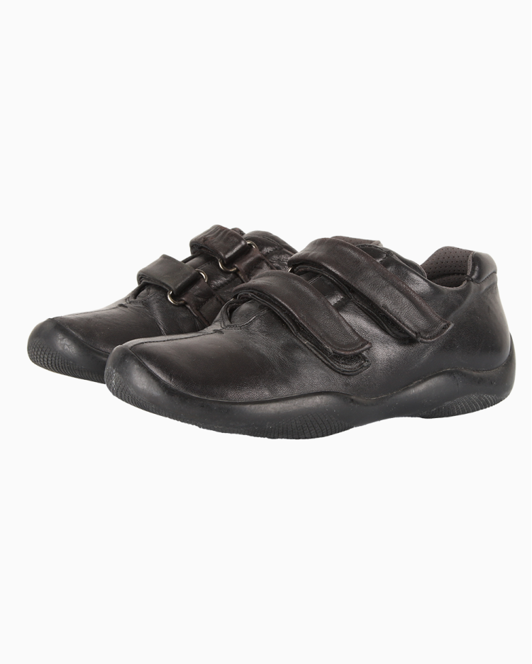 Tênis Infantil Prada Original Velcro Couro Preto
