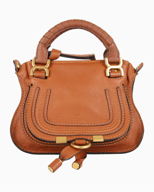 Bolsa Chloé Original Mini Marcie Top Handle Caramelo Feminina