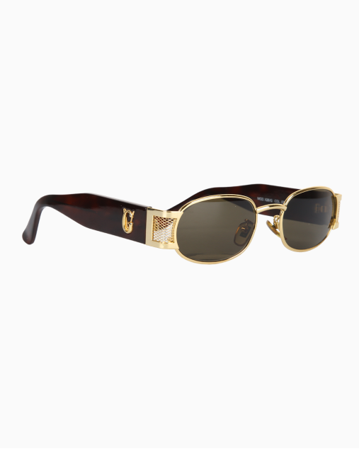 Óculos de Sol Versace Original X26/G Preto e Dourado Feminino