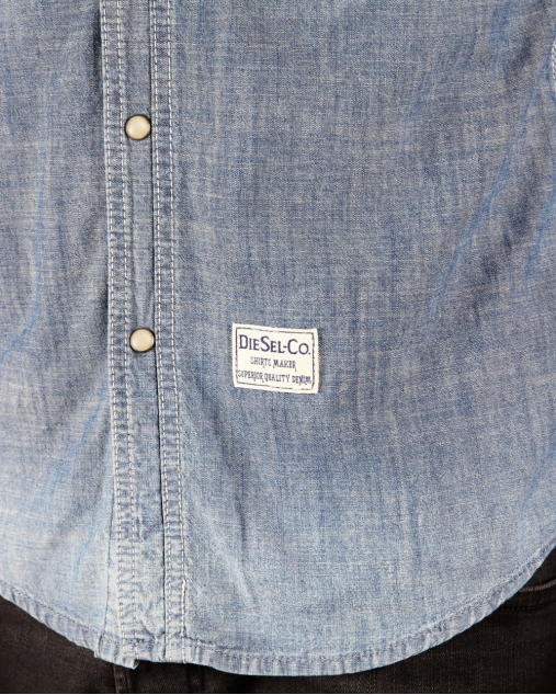 Camisa Diesel Original Original Jeans Azul Masculina