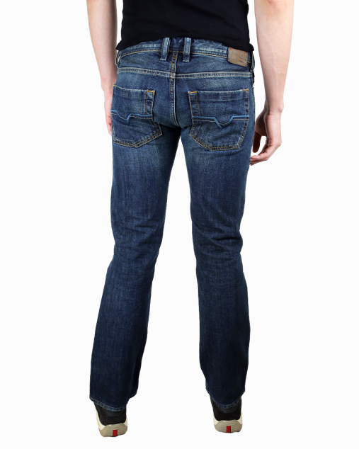 Calça Diesel Original Zathan Reta Jeans Azul Escuro Masculina