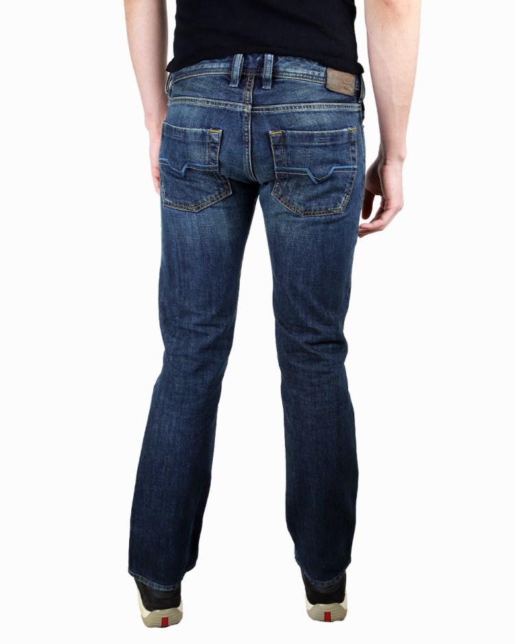 Calça Diesel Original Zathan Reta Jeans Azul Escuro Masculina