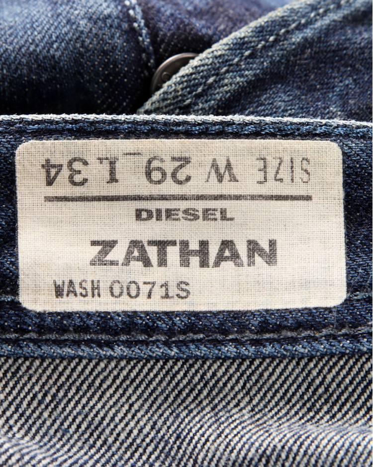 Calça Diesel Original Zathan Reta Jeans Azul Escuro Masculina