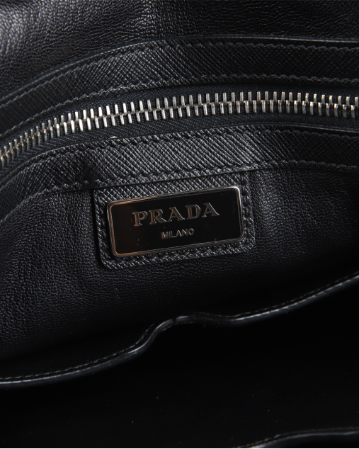 Pasta Prada Original Couro Saffiano Preta Masculina