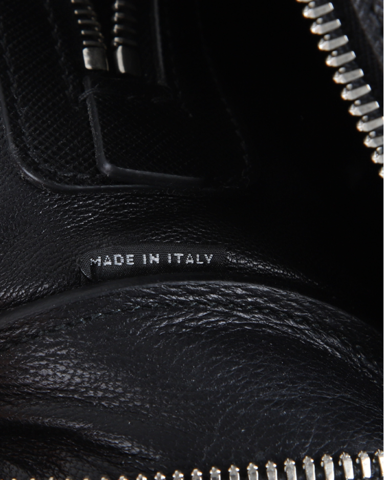 Pasta Prada Original Couro Saffiano Preta Masculina