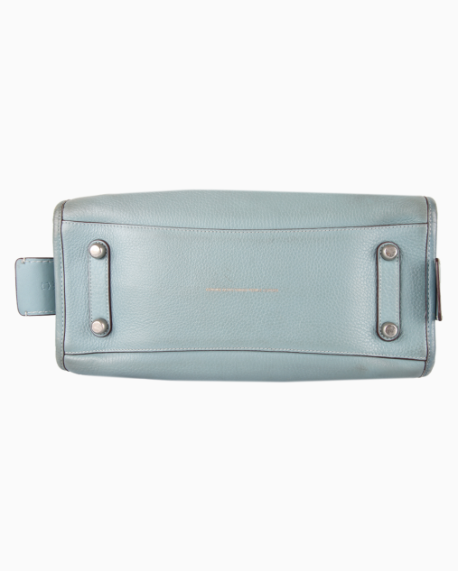 Bolsa Coach Original Couro Azul Feminina