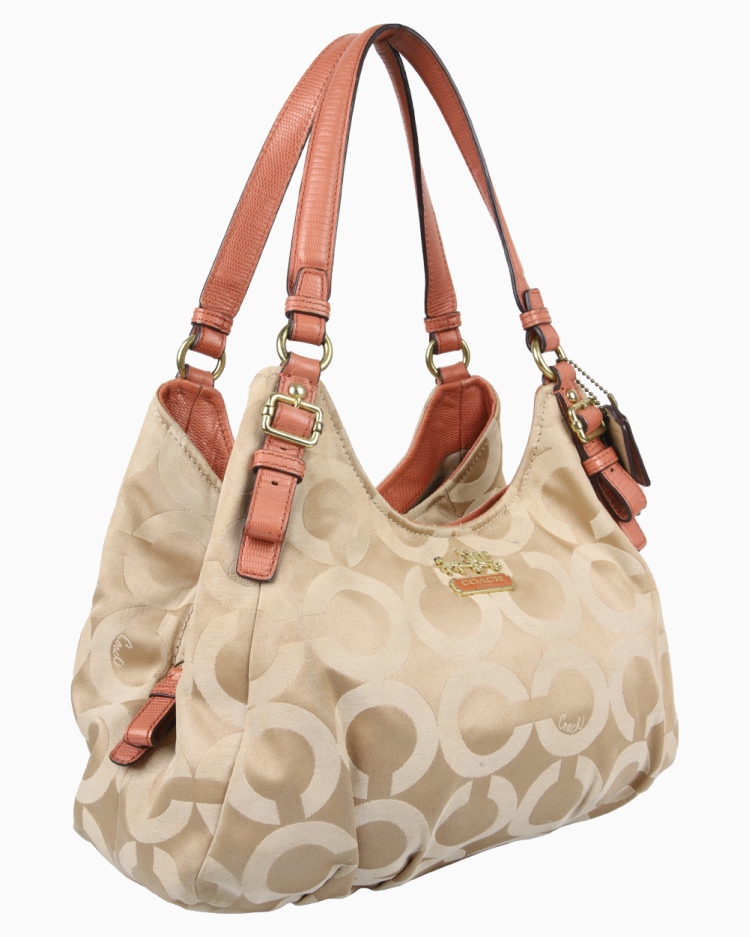 Bolsa Coach Original Madison Maggie Canvas In Signature Bege Feminina
