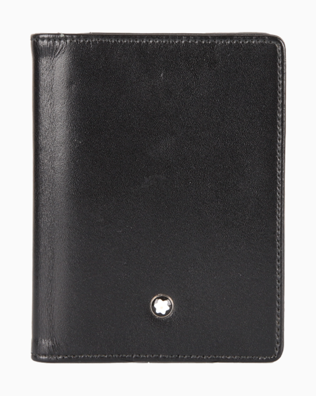 Porta Cartão Montblanc Original Meisterstück Couro Preto Masculina