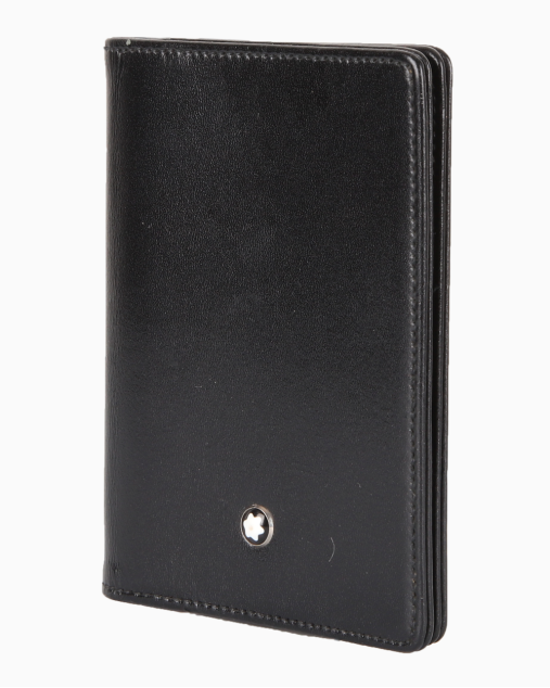 Porta Cartão Montblanc Original Meisterstück Couro Preto Masculina