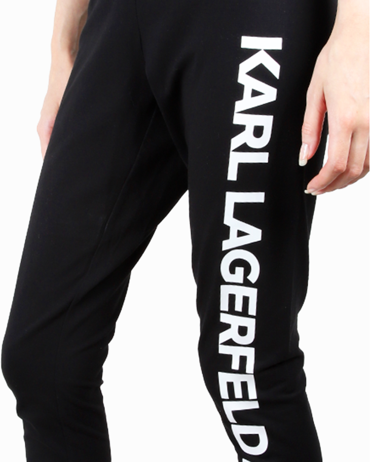 Calça Karl Lagerfeld Original Legging Logo Preta Feminina