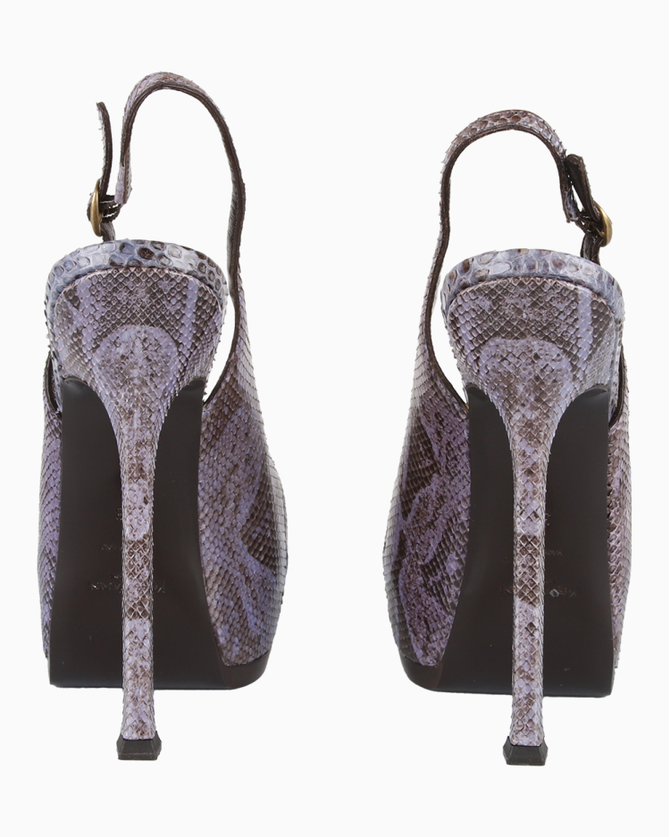 Sapato Saint Laurent Original Python Roxo Sapato Saint Laurent Python Roxo