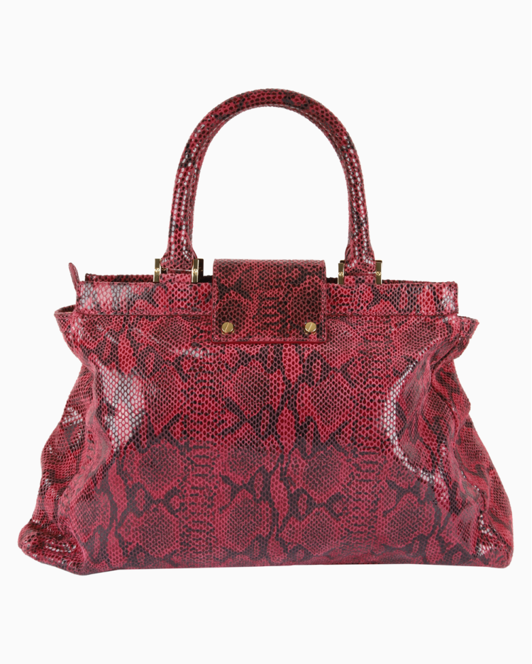 Bolsa Tory Burch Original Python Roxa Feminina