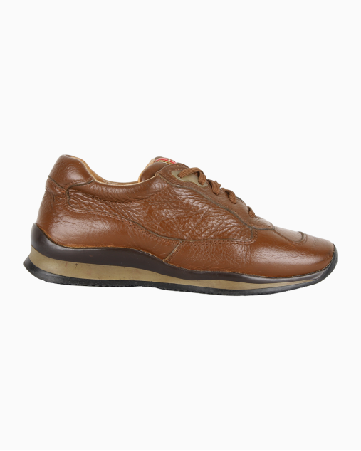 Tênis Infantil Prada Original Couro Marrom