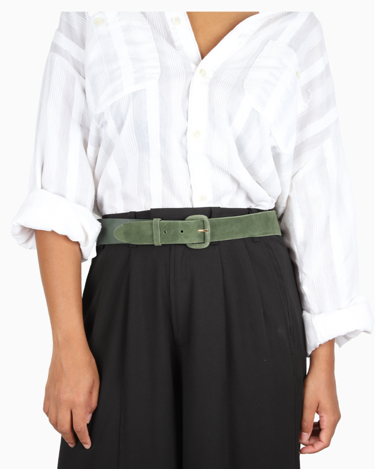 Cinto Mixed Original Couro Verde Feminino