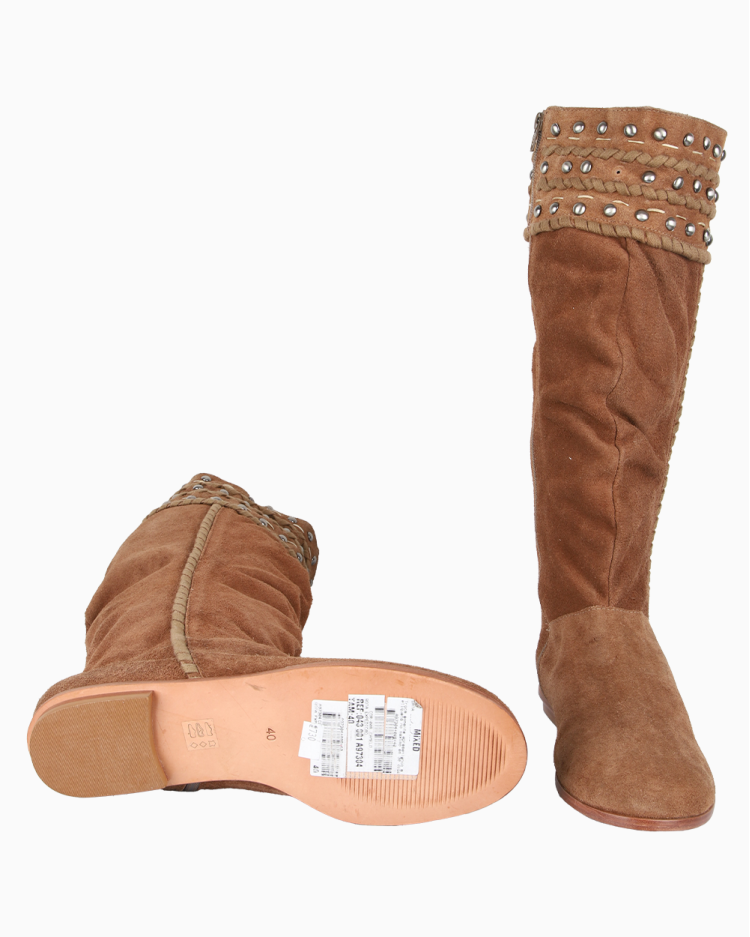 Bota Mixed Original Cano Alto Camurça Caramelo Feminina