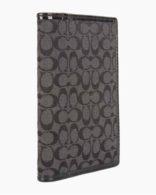 Porta Passaporte Coach Original Signature Preta Feminino