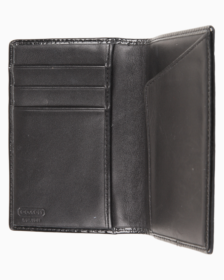 Porta Passaporte Coach Original Signature Preta Feminino