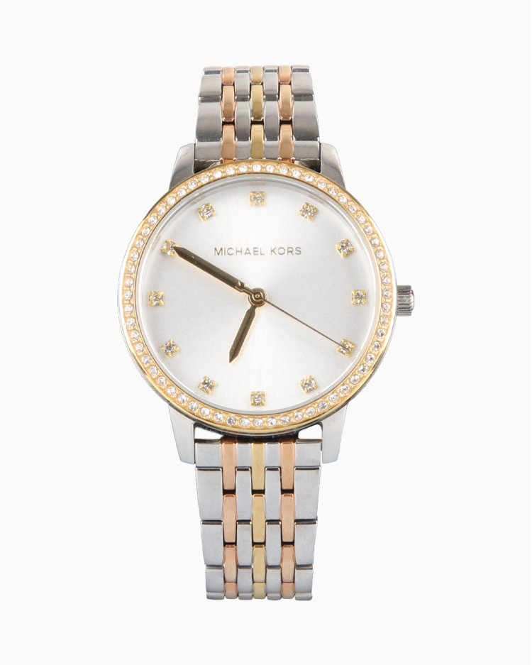 Relógio Michael Kors Original MK-4394 Cristais Dourado e Prata Feminino