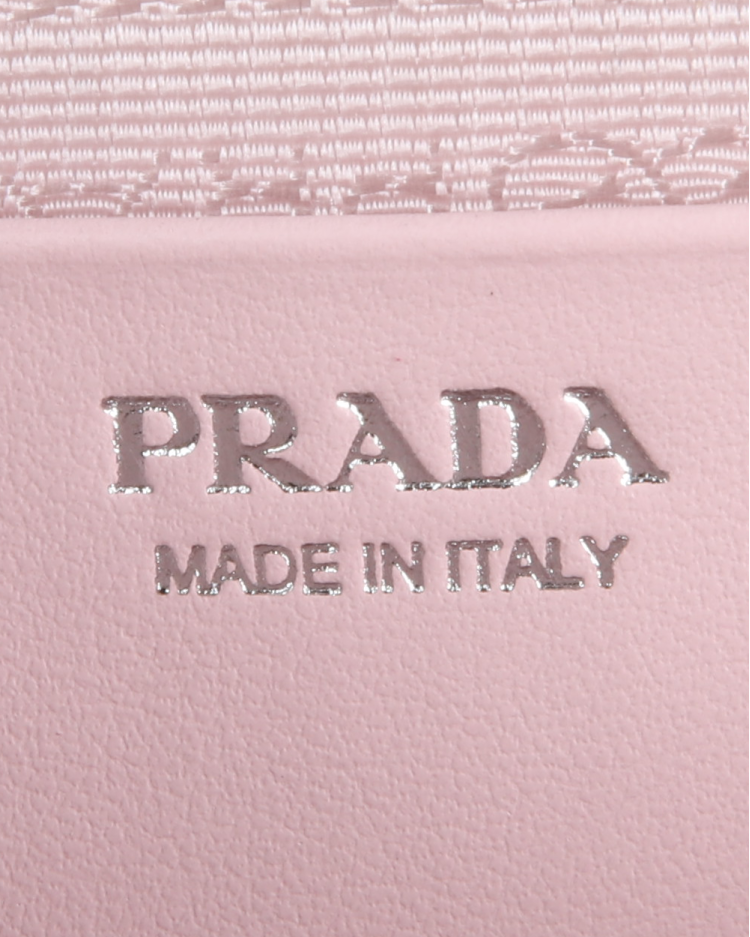 Bolsa Prada Original Mini Necessaire Couro Cristais Rosa Feminina