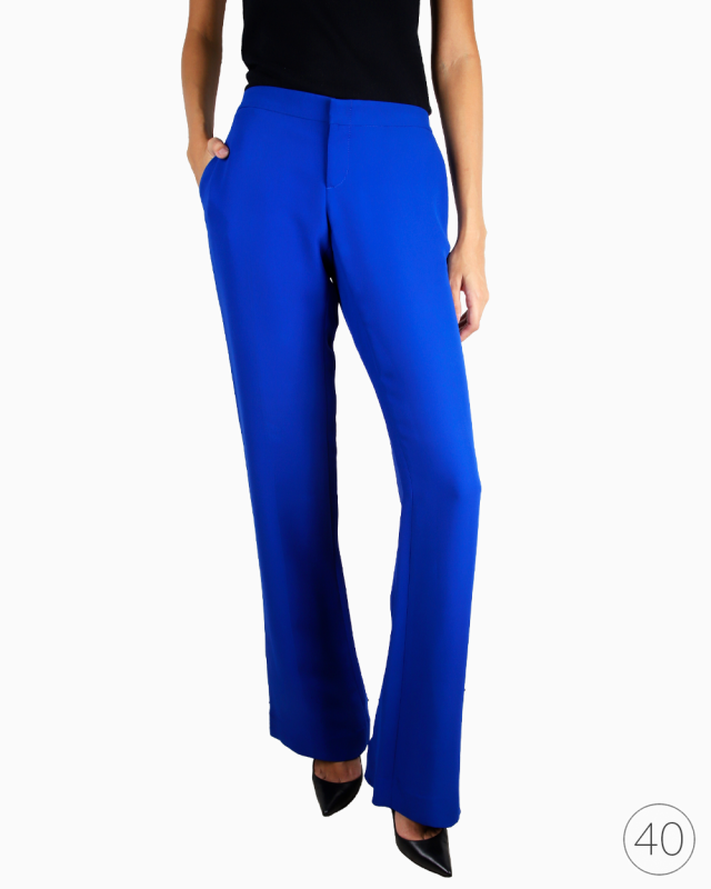 Calça Gucci Original Seda Azul Royal Feminina