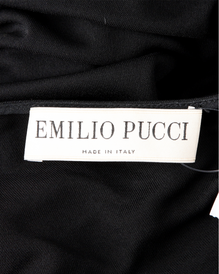 Vestido Emilio Pucci Original Drapeado Preto Feminino