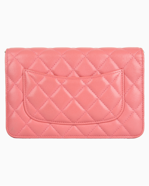 Bolsa Chanel Original Caviar WOC Rosa Feminina