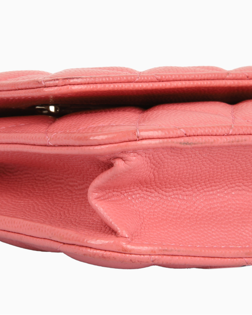 Bolsa Chanel Original Caviar WOC Rosa Feminina