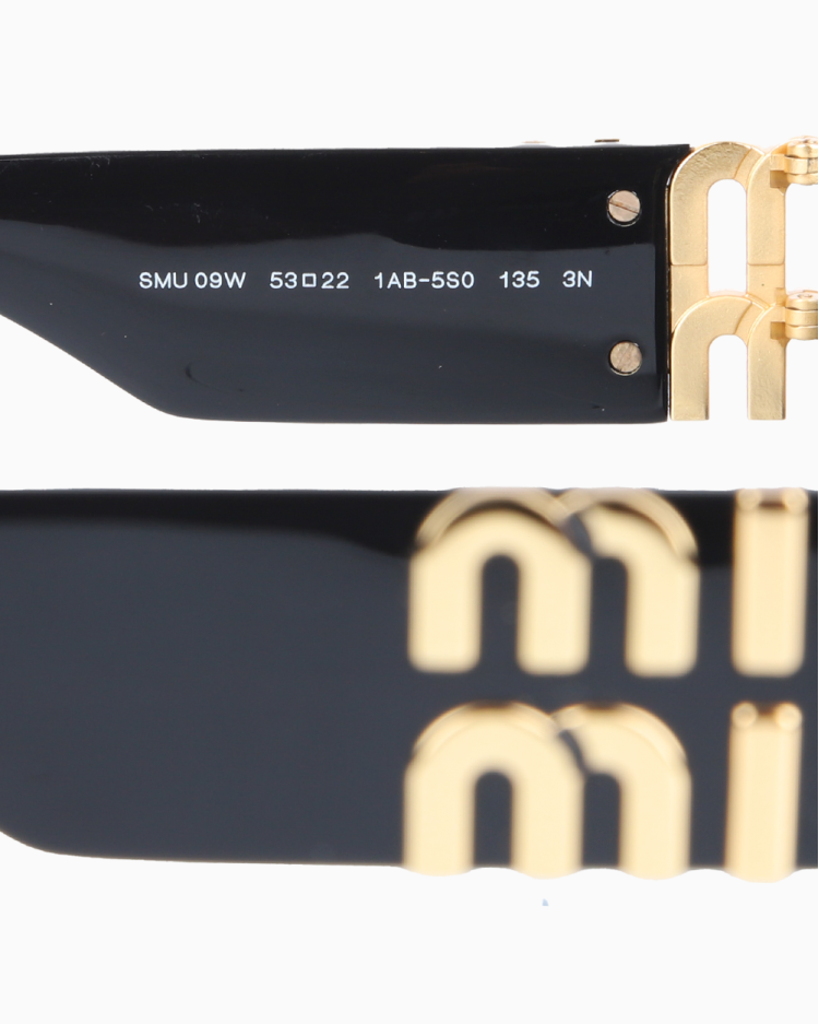 Óculos de Sol Miu Miu Original SMU 09W Preto Feminino