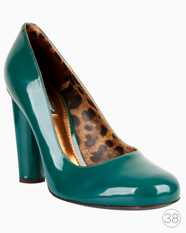 Sapato Dolce & Gabbana Original Verniz Verde Feminino