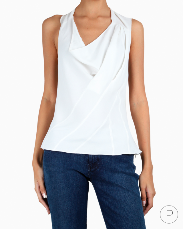 Blusa Dior Original Frente Única Branca Feminina