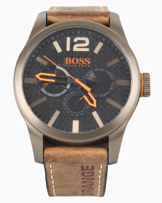 Relógio Hugo Boss Original Couro Marrom Masculino