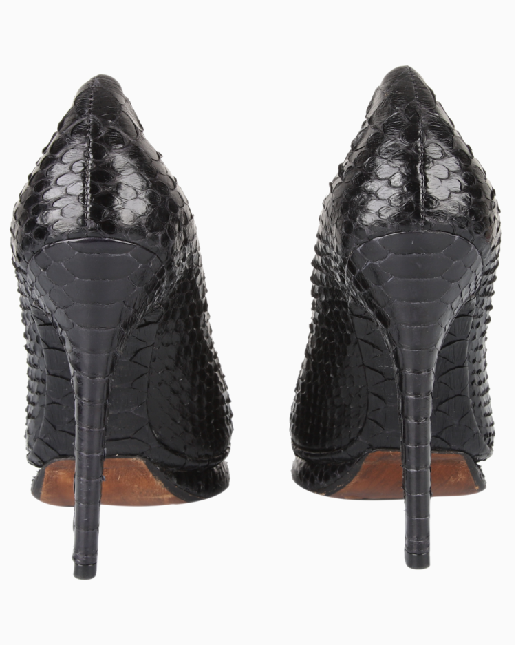 Sapato Alexandre Birman Original Python Preto Feminino