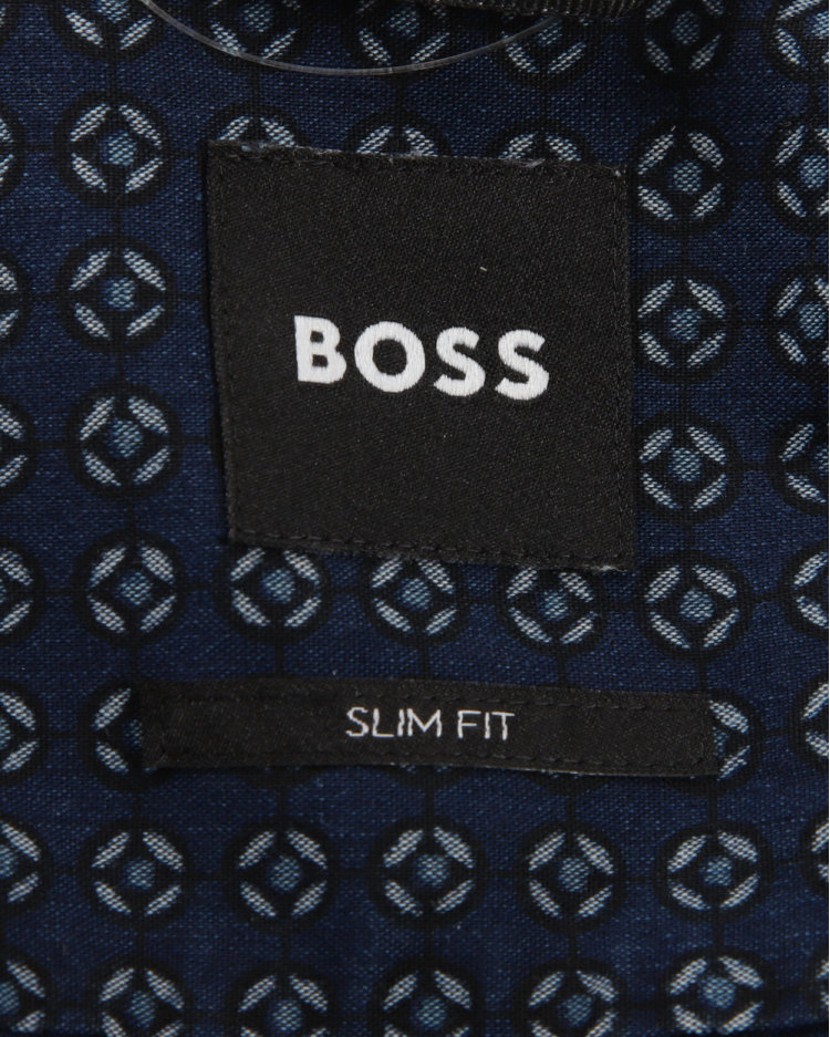 Camisa Hugo Boss Original Estampada Azul Masculina