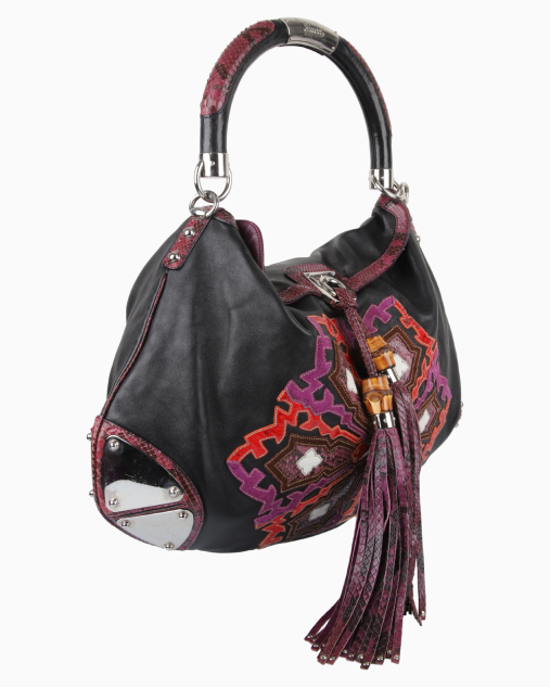 Bolsa Gucci Original Indy Patchwork Python Bicolor Feminina