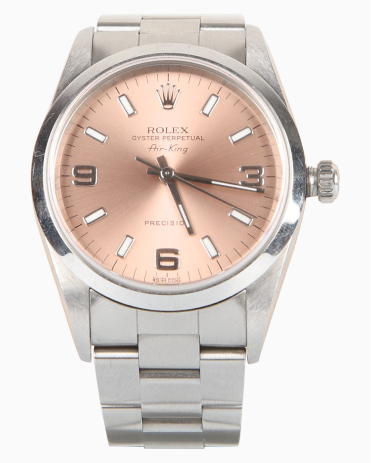 Relógio Rolex Original Oyster Perpetual Air King Prata Feminino
