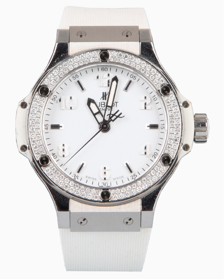Relógio Hublot Original Geneve Big Bang Diamonds Branco Feminino