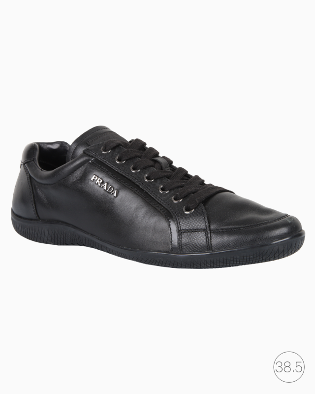 Tênis Prada Original Couro Preto Feminino