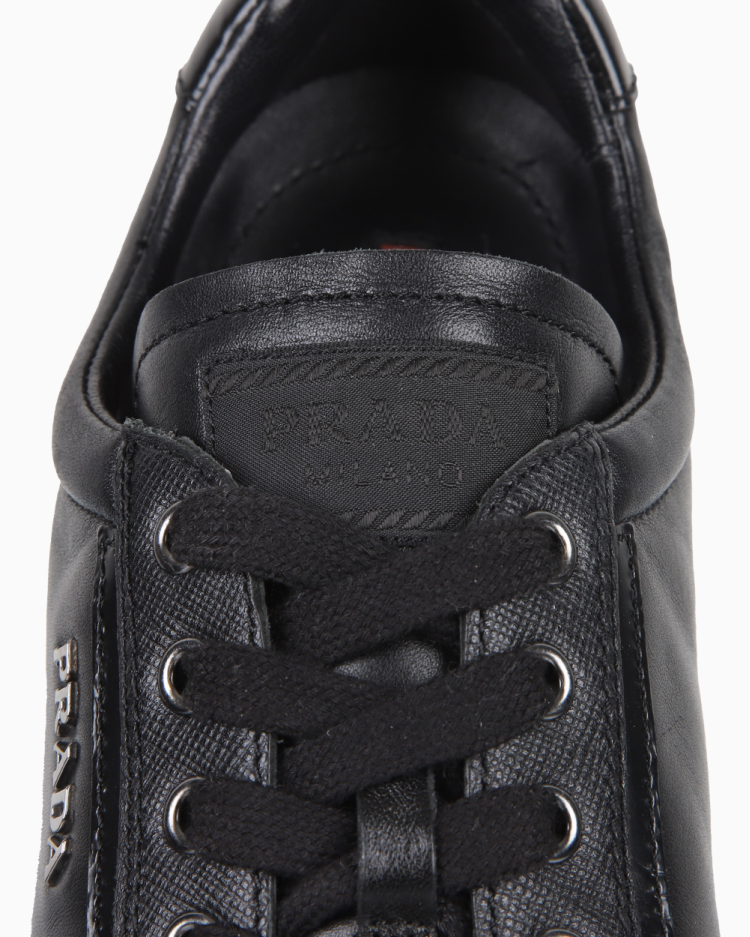 Tênis Prada Original Couro Preto Feminino