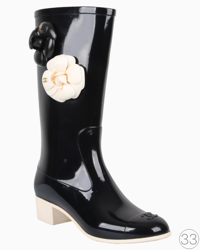 Galocha Chanel Original Camélia Bicolor Feminina