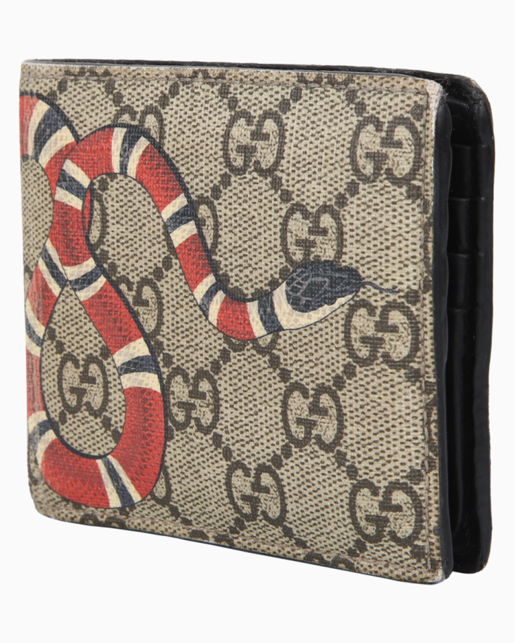 Carteira Gucci Original Kingsnake GG Supreme Masculina