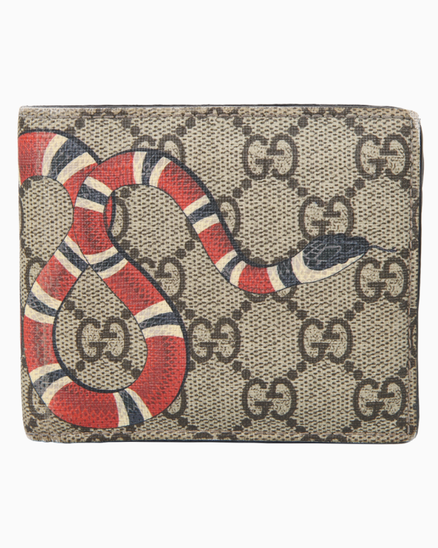 Carteira Gucci Original Kingsnake GG Supreme Masculina