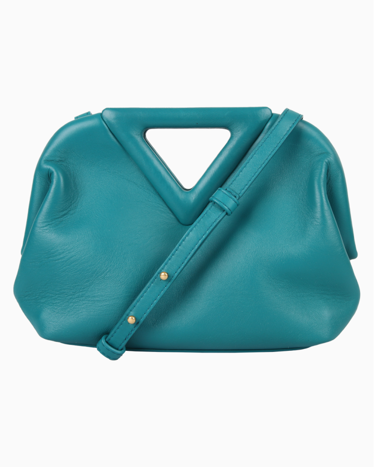 Bolsa Bottega Veneta Point Pequena Verde Feminina