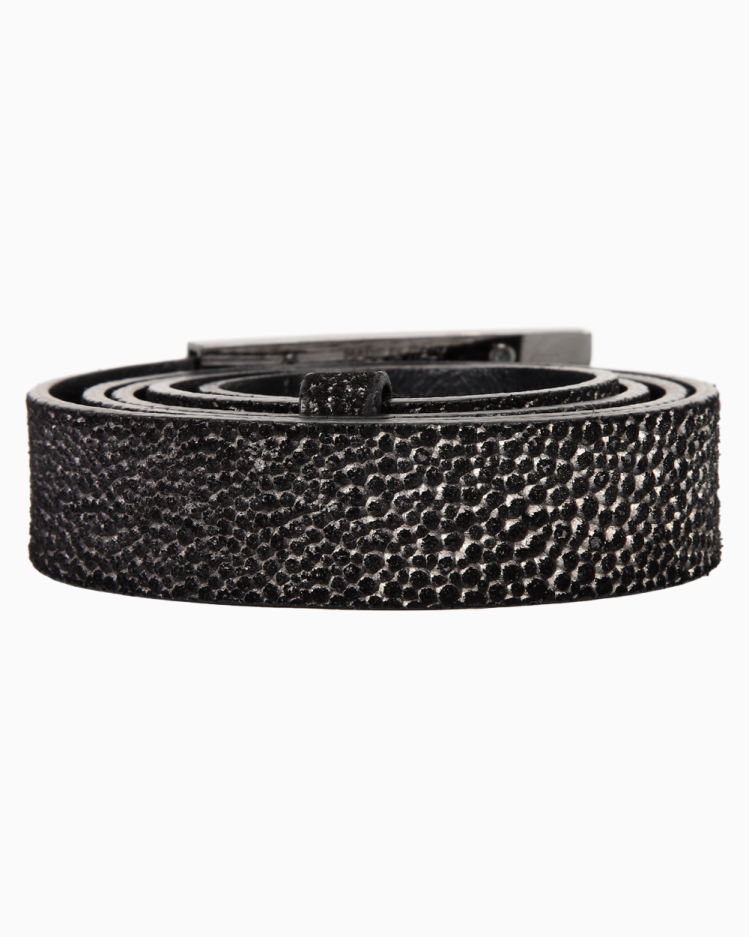 Cinto Emporio Armani Original Texturizado Preto Masculino