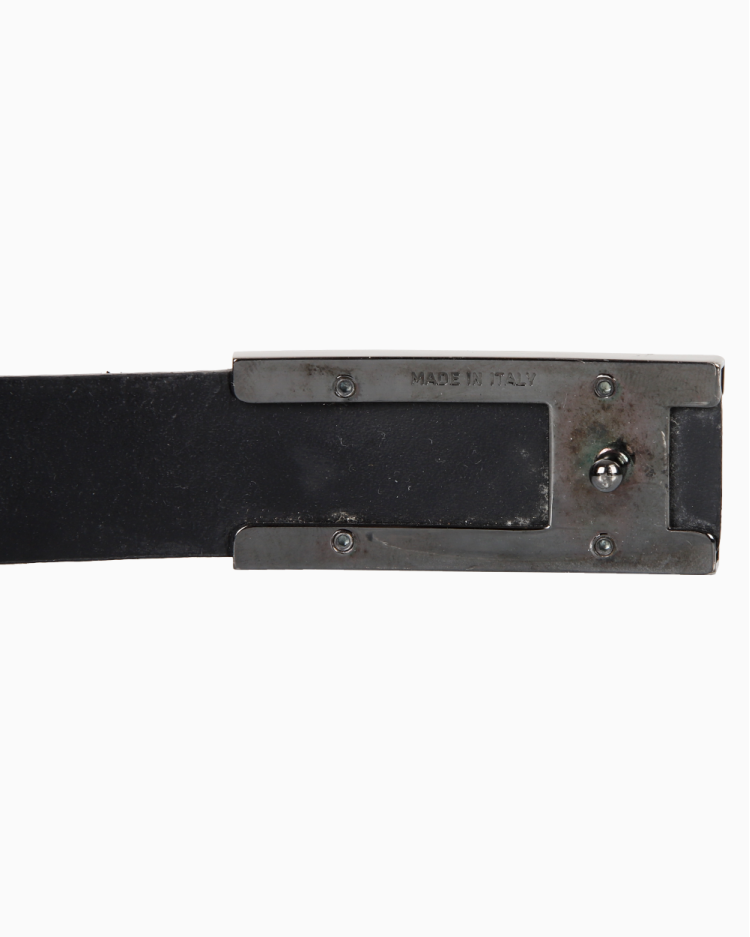 Cinto Emporio Armani Original Texturizado Preto Masculino
