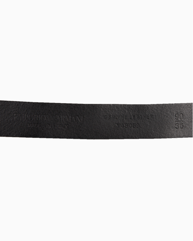 Cinto Emporio Armani Original Texturizado Preto Masculino