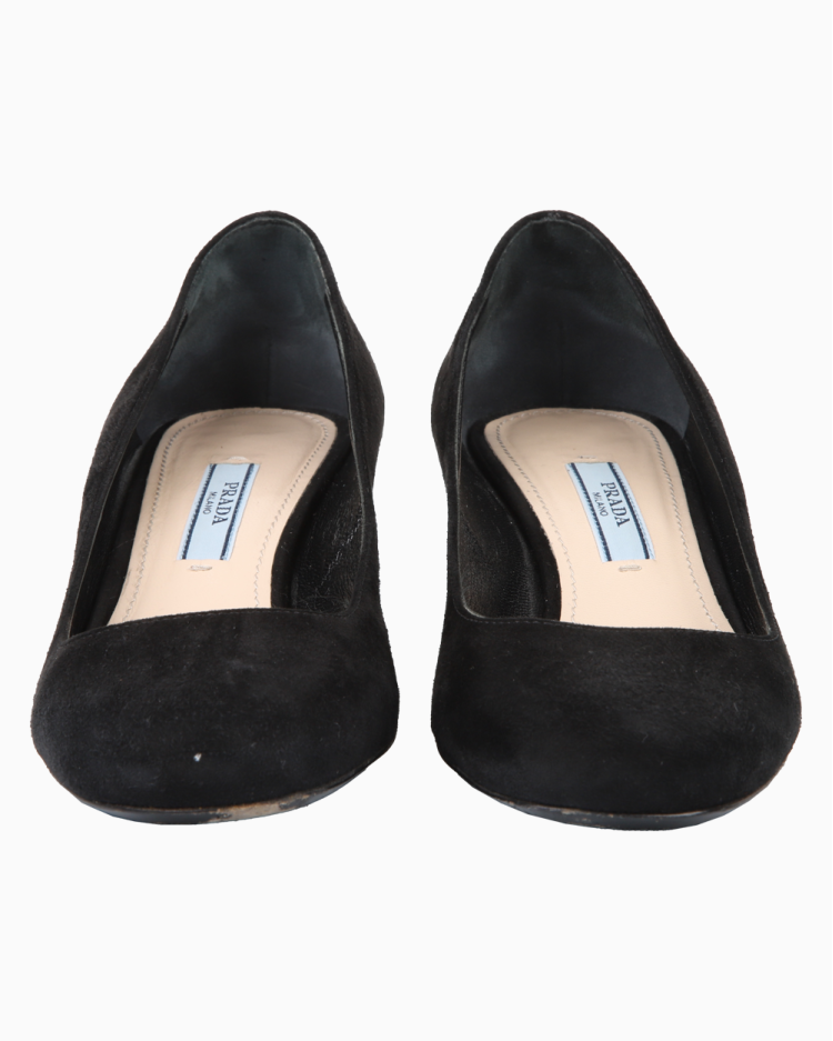 Sapato Prada Original Camurça Preto Feminino