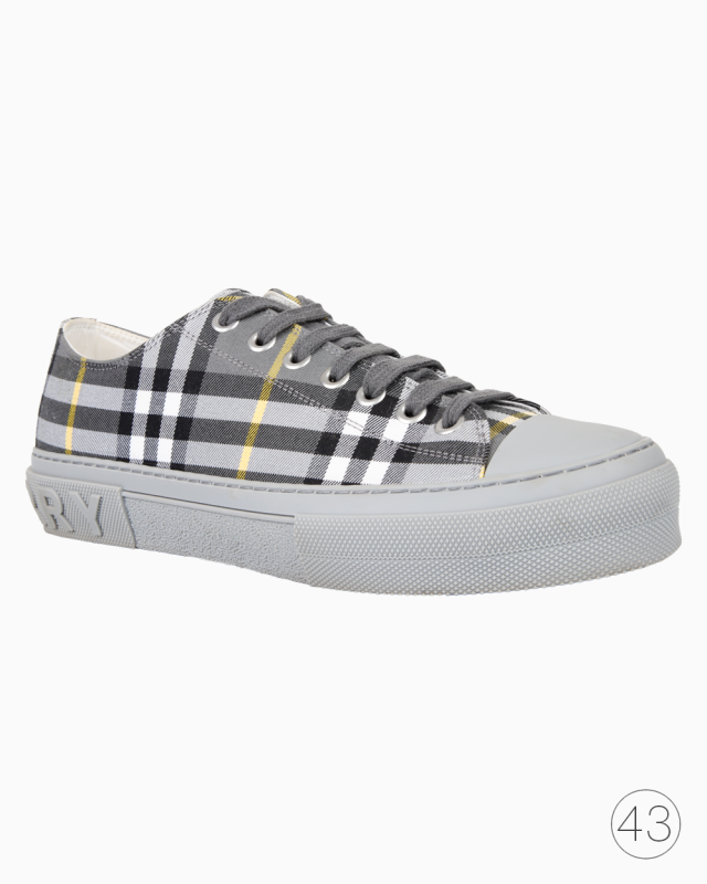 Tênis Burberry Original Cano Baixo Xadrez Cinza Masculino