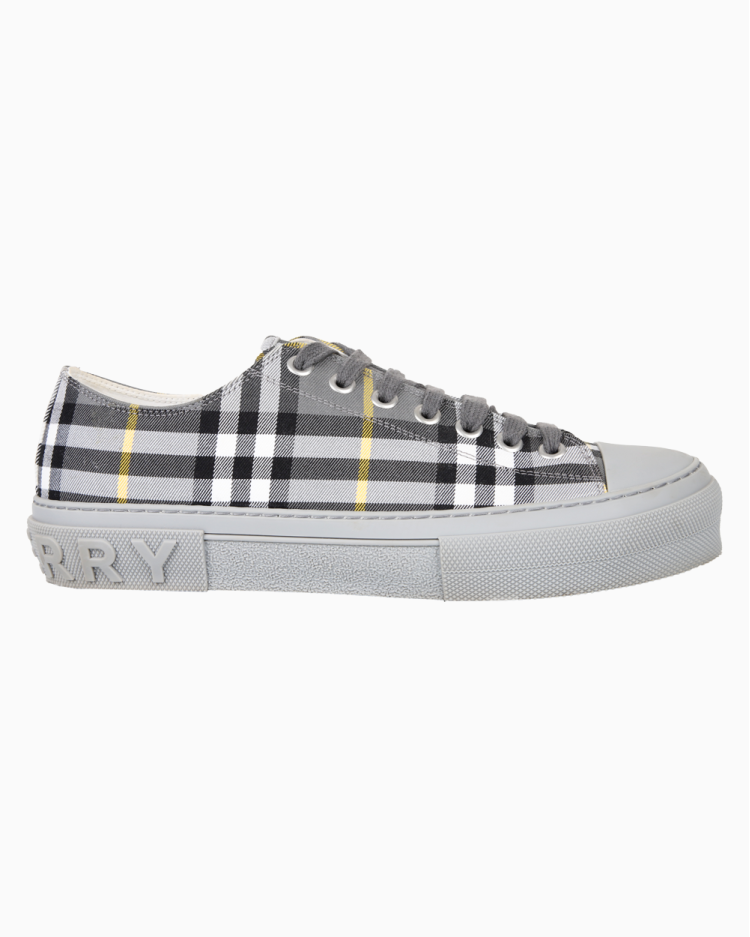 Tênis Burberry Original Cano Baixo Xadrez Cinza Masculino