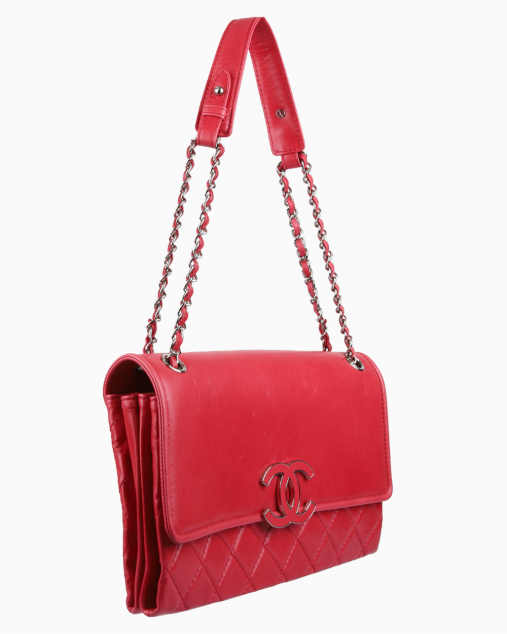 Bolsa Chanel Original Flap CC Rosa Feminina